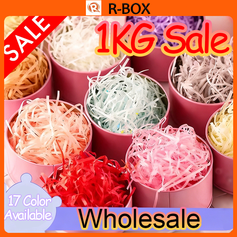 【Wholesale】17 Colors Crinkle Paper Shreds Gift Box Filling Material ...