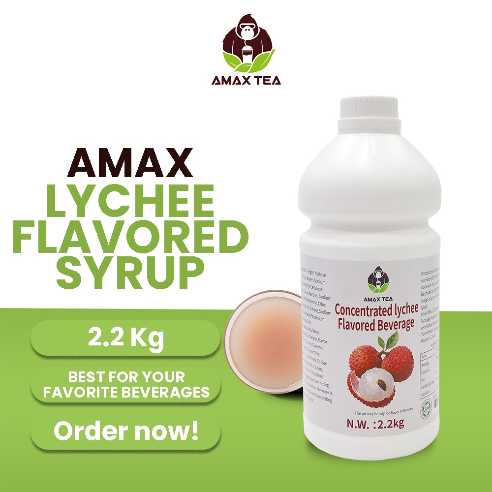 Lychee Syrup for Juice Frappe Fruit tea, smoothies, baked | Shopee ...