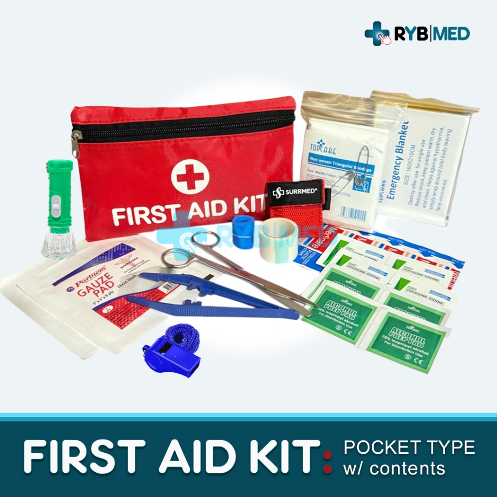 First Aid Kit Set - Compact type / Small, Emergency Kit LEGIT CONTENTS ...