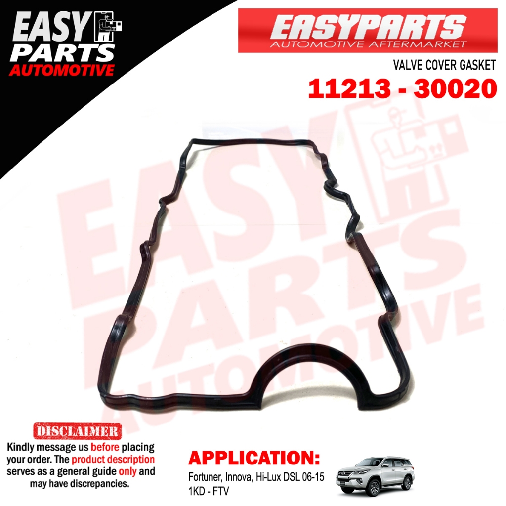 Yasui Valve Cover Gasket 11213-30020 Toyota Innova, Fortuner, Hi-lux ...