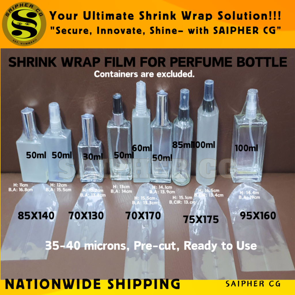 200pcs PVC Shrink Wrap Plastic Sealer Tape Shrinkable Film for New ...