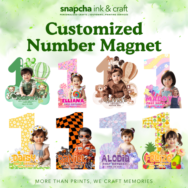 Customized Number Magnet for Souvenirs, Events, Birthdays, Baptism and ...