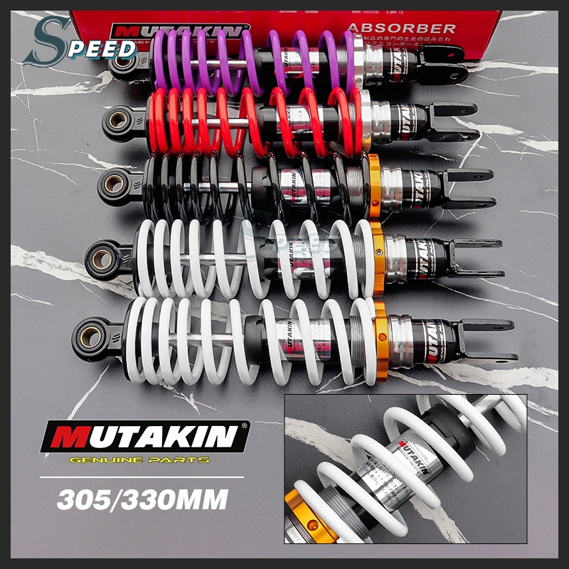 2PCS MUTAKIN Modified Rear Shock Absorber NMAX V1 AEROX V1 V2 305MM ...