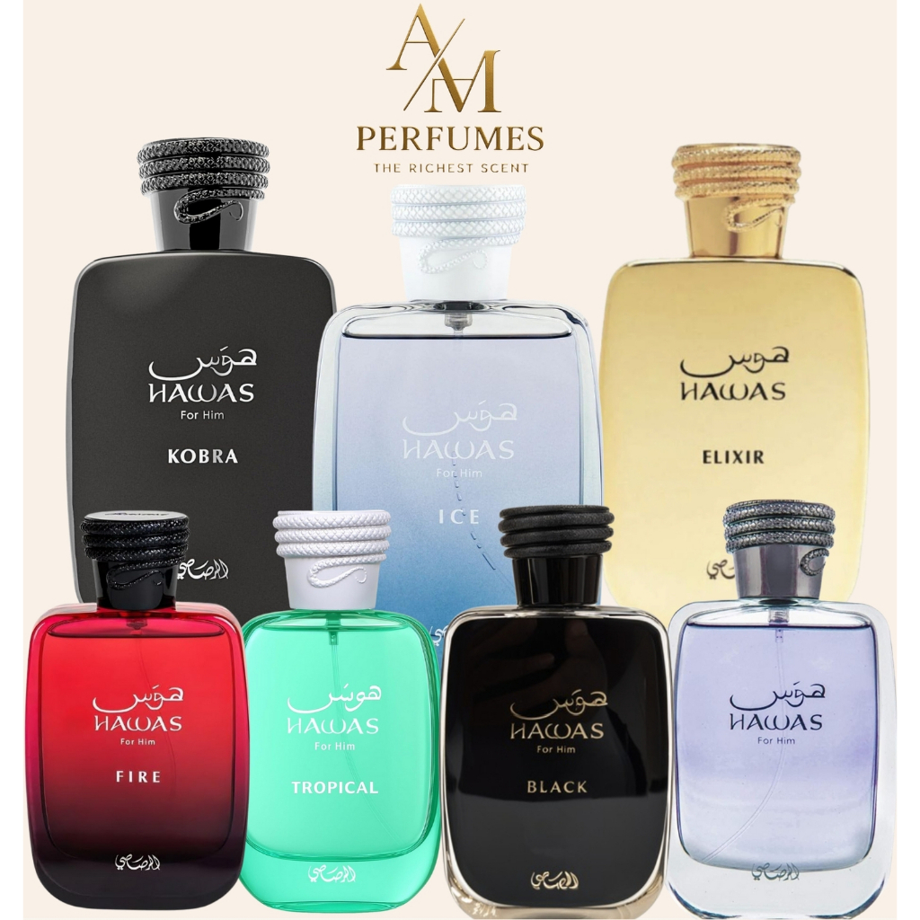 HAWAS - RASASI COLLECTION - A&M Perfume - 100% Original | Shopee ...
