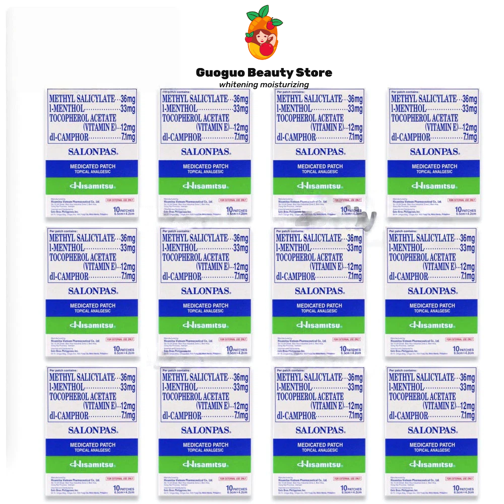 GUOGUO ( SET OF 12 Box ) SALONPAS Medicated Patch (10 Patches) | Shopee ...