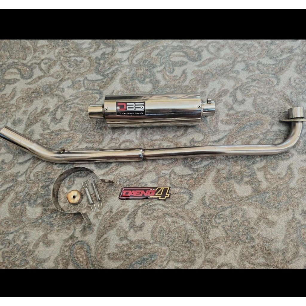 MOTORSTAR SAPPHIRE 125 R DBS MUFFLER PLAIN&BLUETIP FULLSET WITH FREE ...