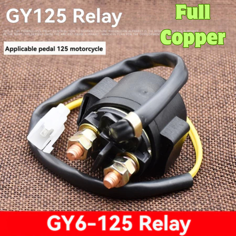 12V Motorcycle Starter Relay For GY6 125 for Scooter Knight curved beam ...