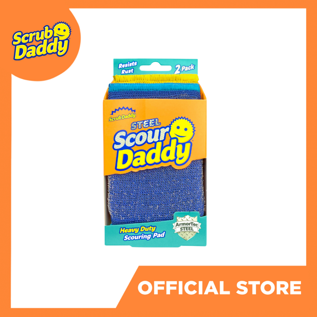 Scrub Daddy Scour Daddy Steel (2ct) - Stainless Steel Scouring Pads for ...