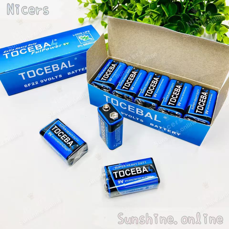 9V Battery 6F22 Extra Heavy Duty Tocebal ful Power Battery 10pcs/Box ...