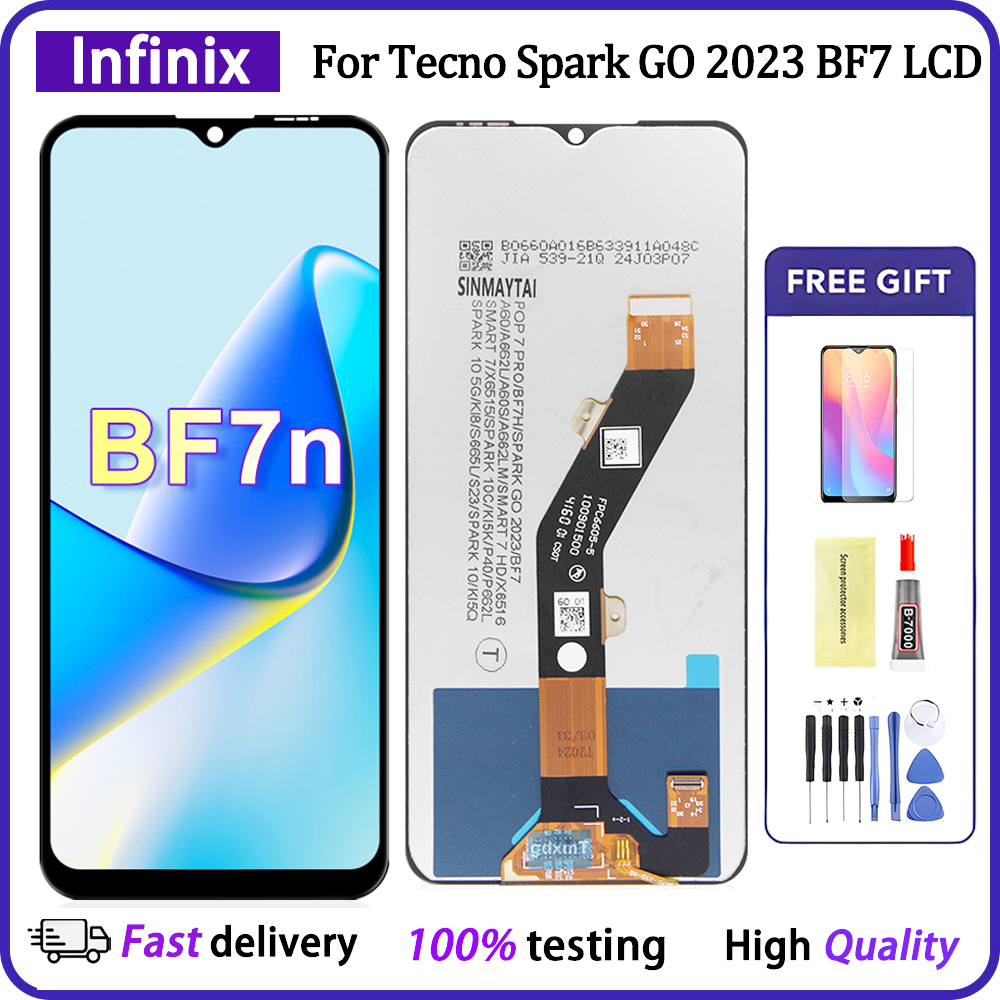 For Tecno Spark Go 2023 BF7 LCD Display Touch Screen Digitizer Assembly ...