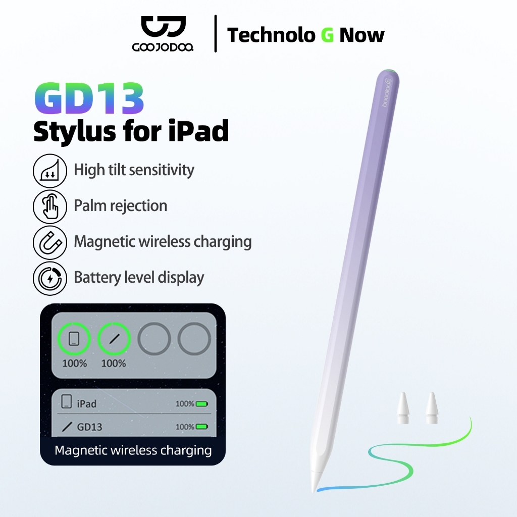 GOOJODOQ GD13 Stylus Pen for iPad Pencil Air 4 5 Pro 11 12.9 2018 2020 ...