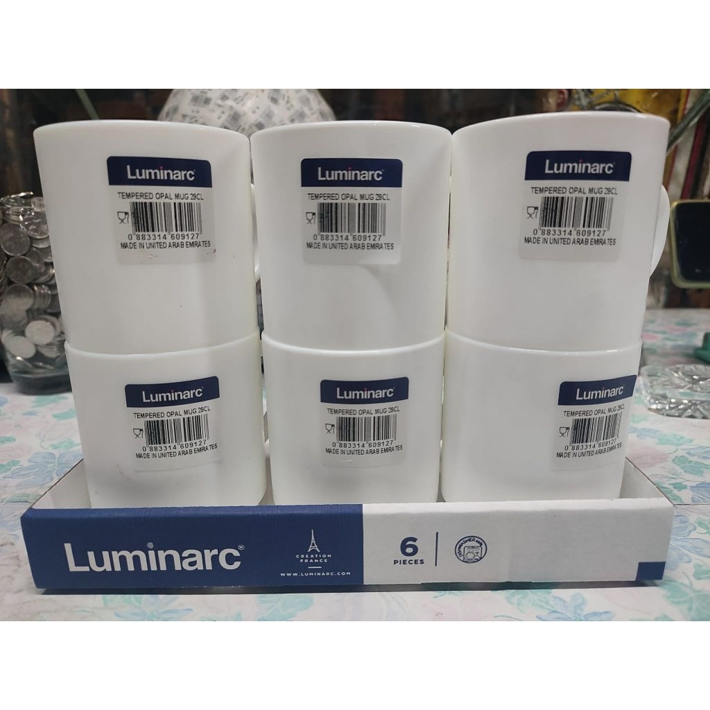 Luminarc Tempered Opal Mug 29cl (by 6 pcs) | Shopee Philippines