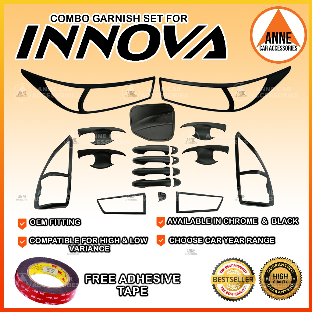 Toyota Innova 2016 Onwards / Zenix 2023 Onwards Garnish Cover / Combo ...