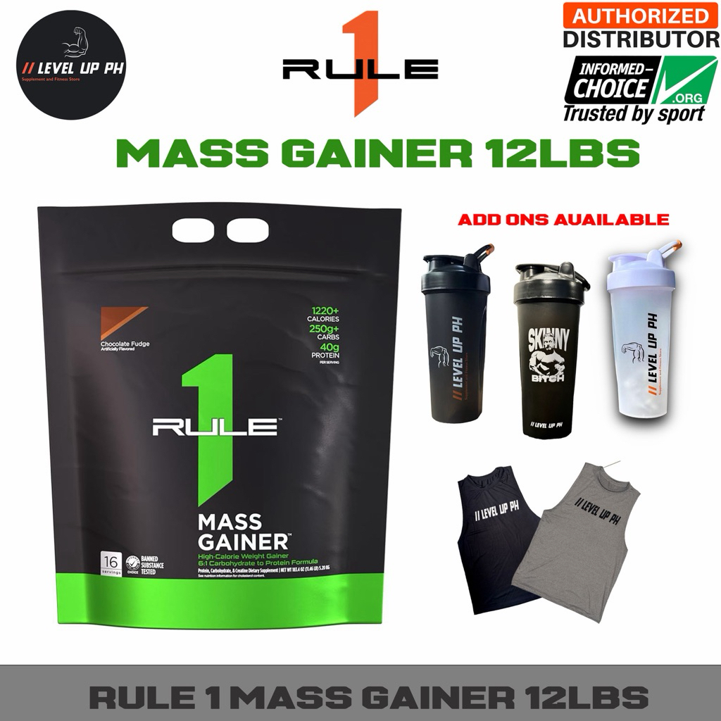 RULE 1 MASS GAINER 12LBS HIGH CALORIE + PROTEIN MASS GAINER | Shopee ...