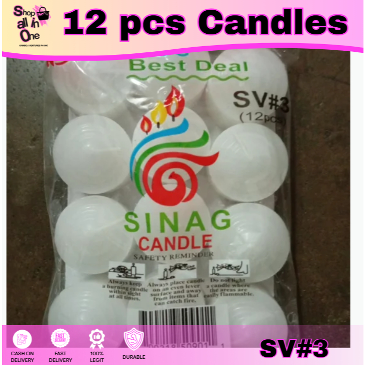 .shopallinone 12pcs Undas Kandila Candles Esperma Candles for Undas ...