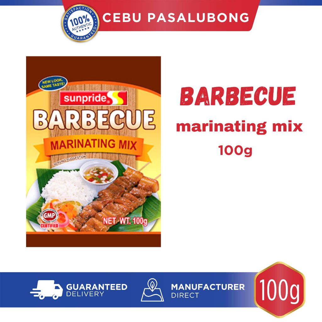 Barbecue Marinating Mix 100g, 50g, Cebu Sunpride Barbecue Marinating ...