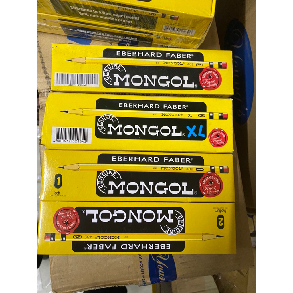 12pcs original mongol pencil regular #1,#2,#3,XL#2 | Shopee Philippines