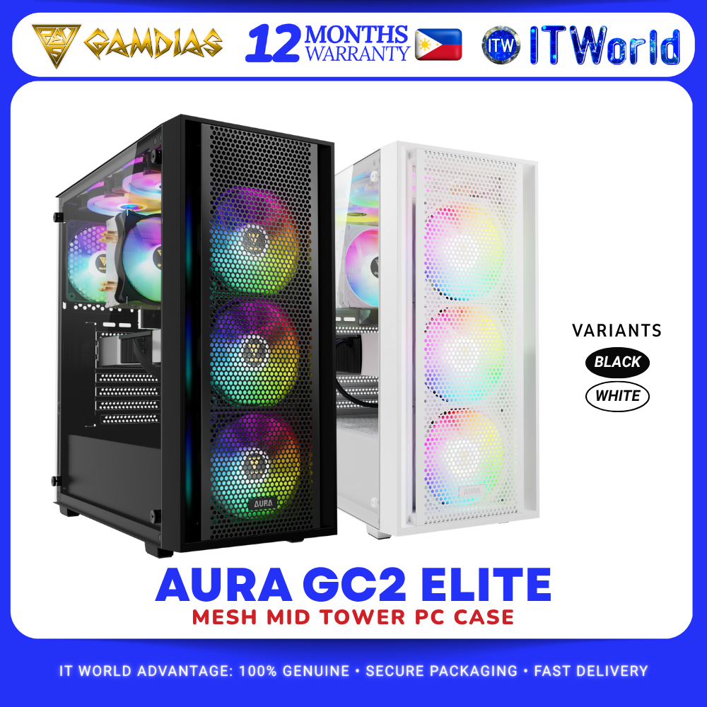 GAMDIAS AURA GC2 ELITE RGB Mid Tower Case itw | Shopee Philippines