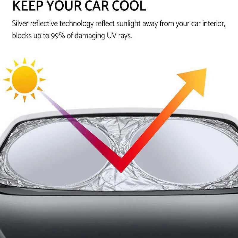 Hakishop Car Sun Shade Universal Fit Sun Shade for Car,Truck,Suv,Van ...