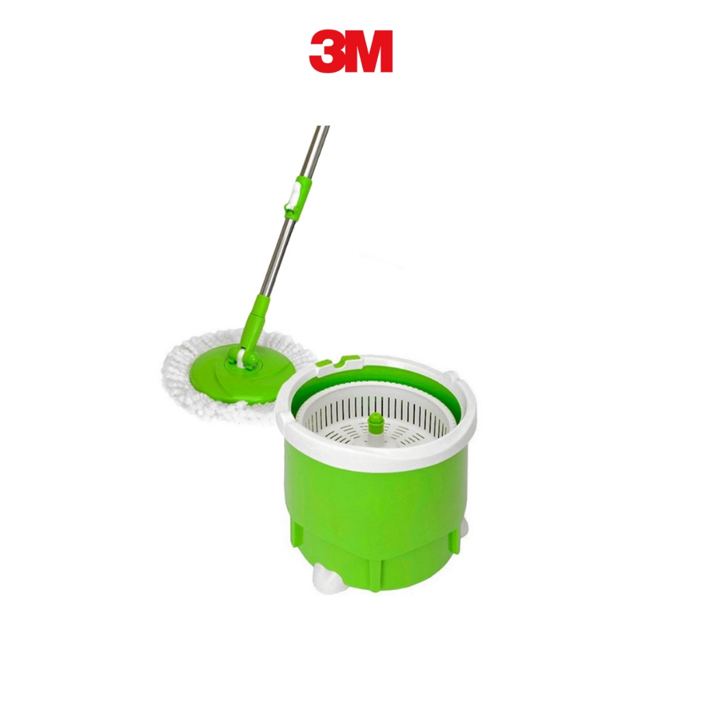 3M Scotch Brite Green Single Spin Mop Compact / Clean / 100% Microfiber ...