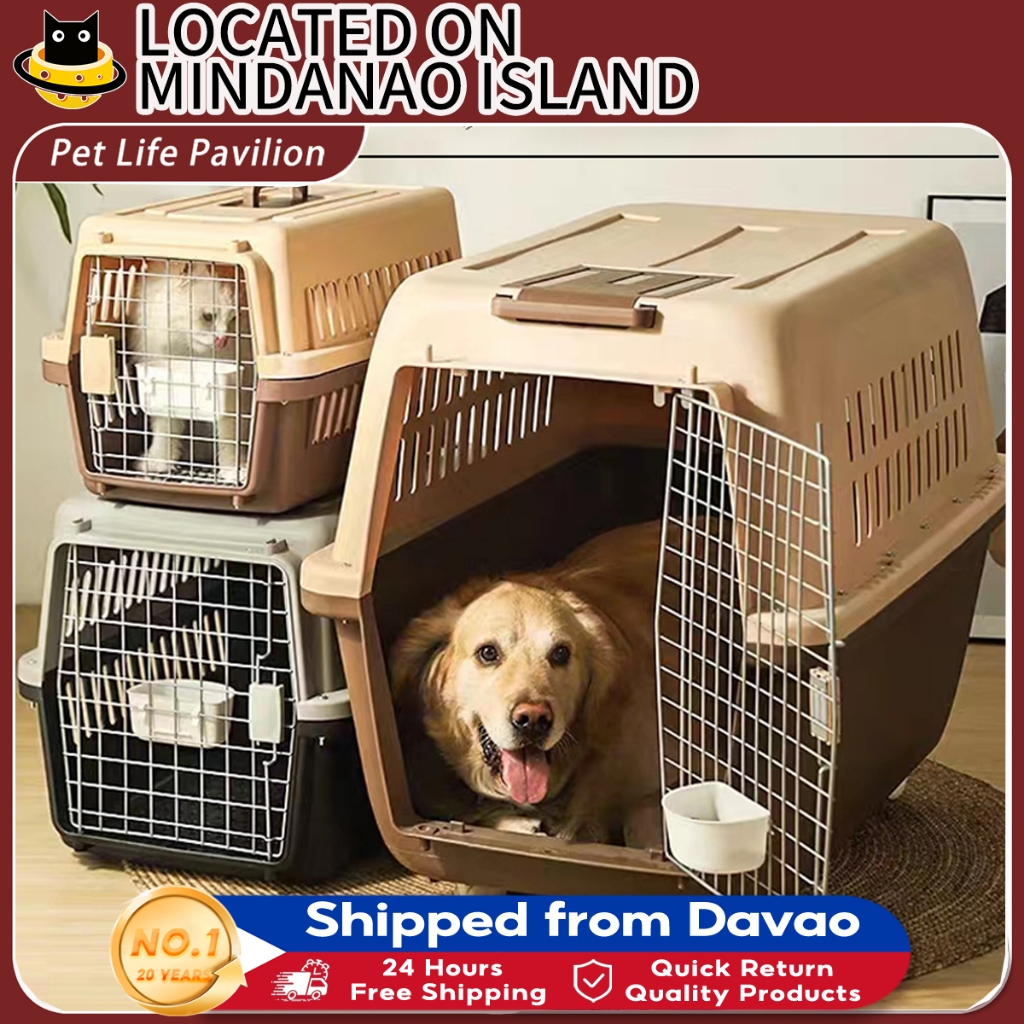 【Shipped from Davao】Large Pet Carrier Travel Cage Portable Airline ...