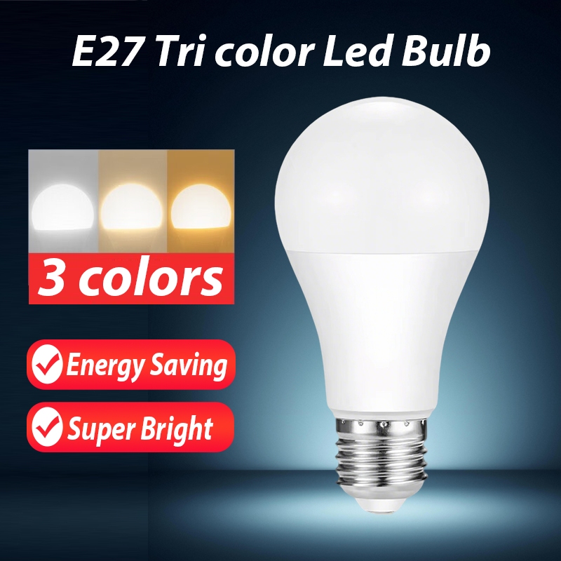 Tri color Bulb Led E27 15W 10 Watts 220V For Ceiling Super Bright 3 ...