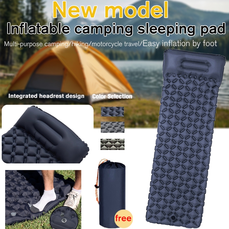 Upgraded outdoor camping folding sleeping mat inflatable bed na may ...