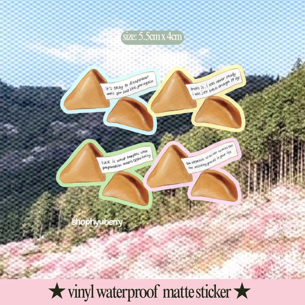 Fortune Cookie matte stickers by shophyuberry | Shopee Philippines