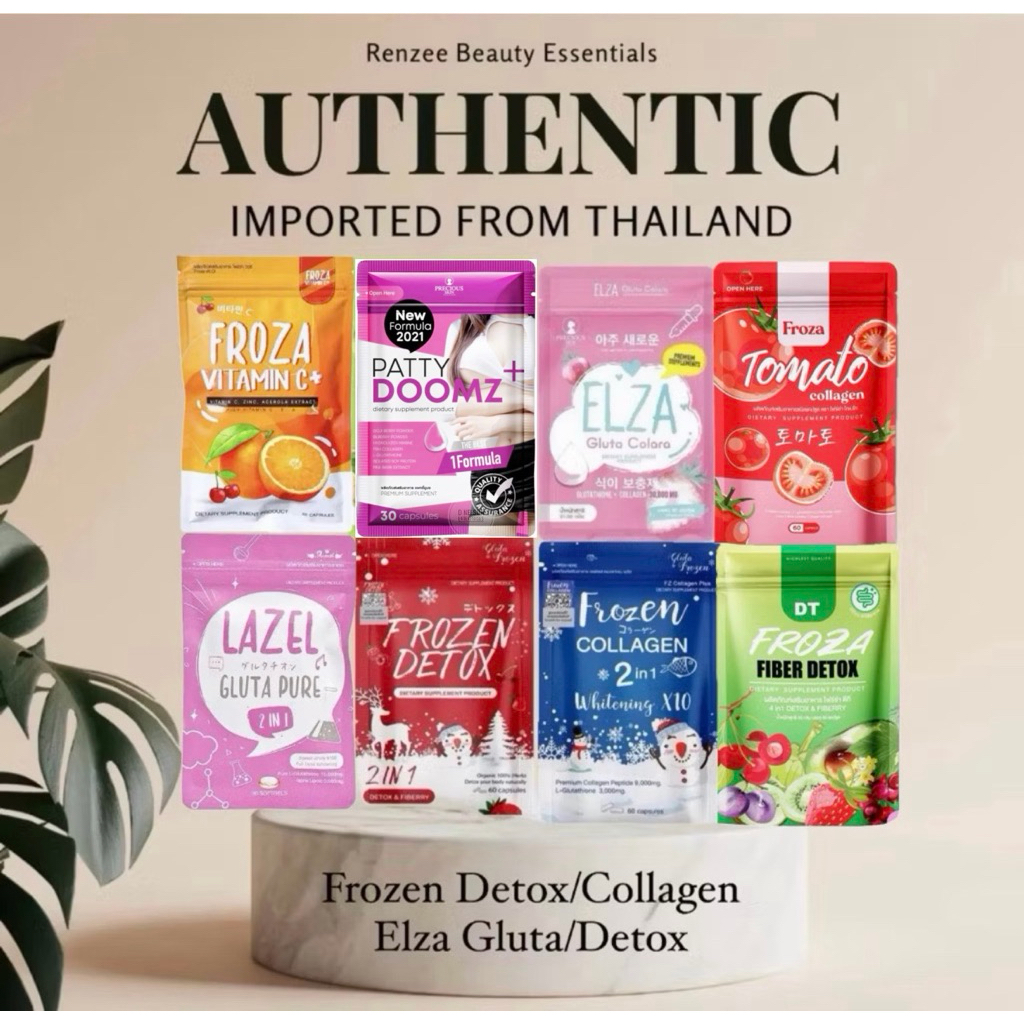 [THAILAND] ‼️AUTHENTIC‼️ Elza Dtx/Gluta/Froza/Patty Doomz/Fro-zen Detox ...