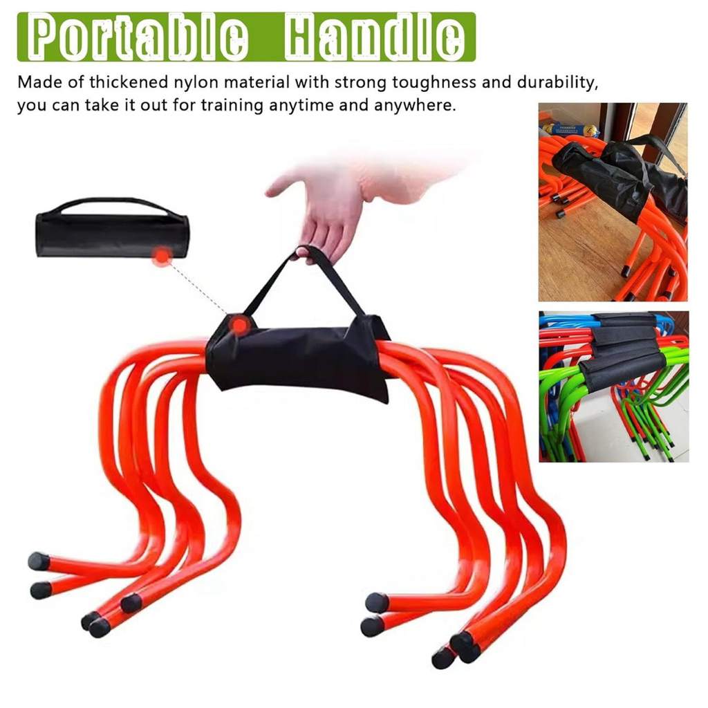 Agility Hurdles Portable Mini Hurdles Five Pack, Different Height Speed ...