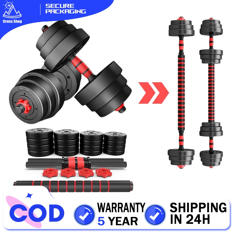 Dumbbells Set 20KG Gym Equipment 6 In 1 Barbell Set Adjustable Barbell ...