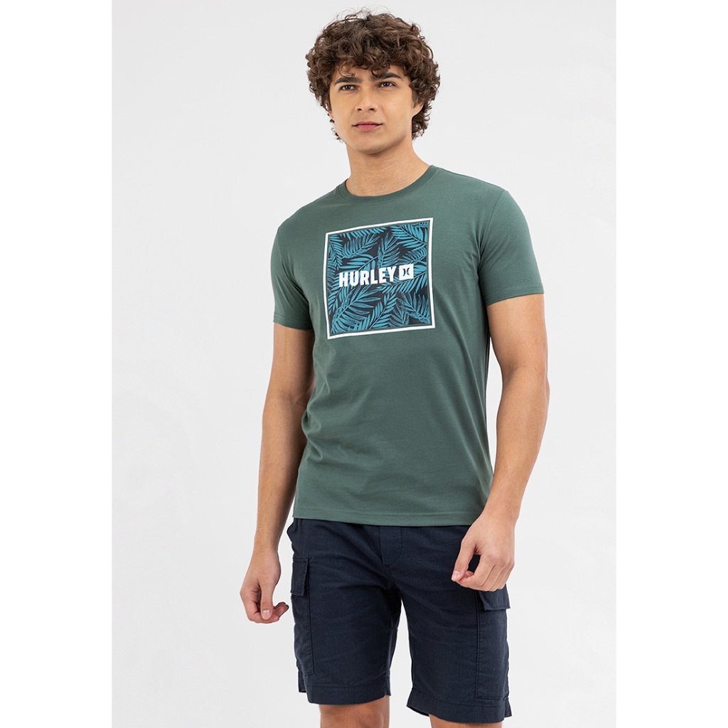 Men's Square Bold Logo Tee Turf Green | Shopee Philippines