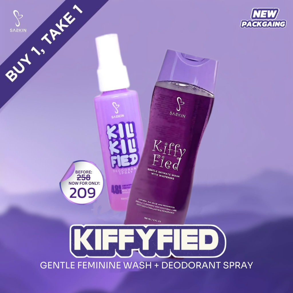 BUY1 GET1 Kili Kili Fied Deodorant Spray 60ml + Kiffy Fied Feminine ...