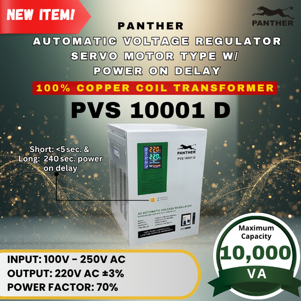 Panther PVS 10001 D Servo Motor Type AVR with Power on Delay, Output ...