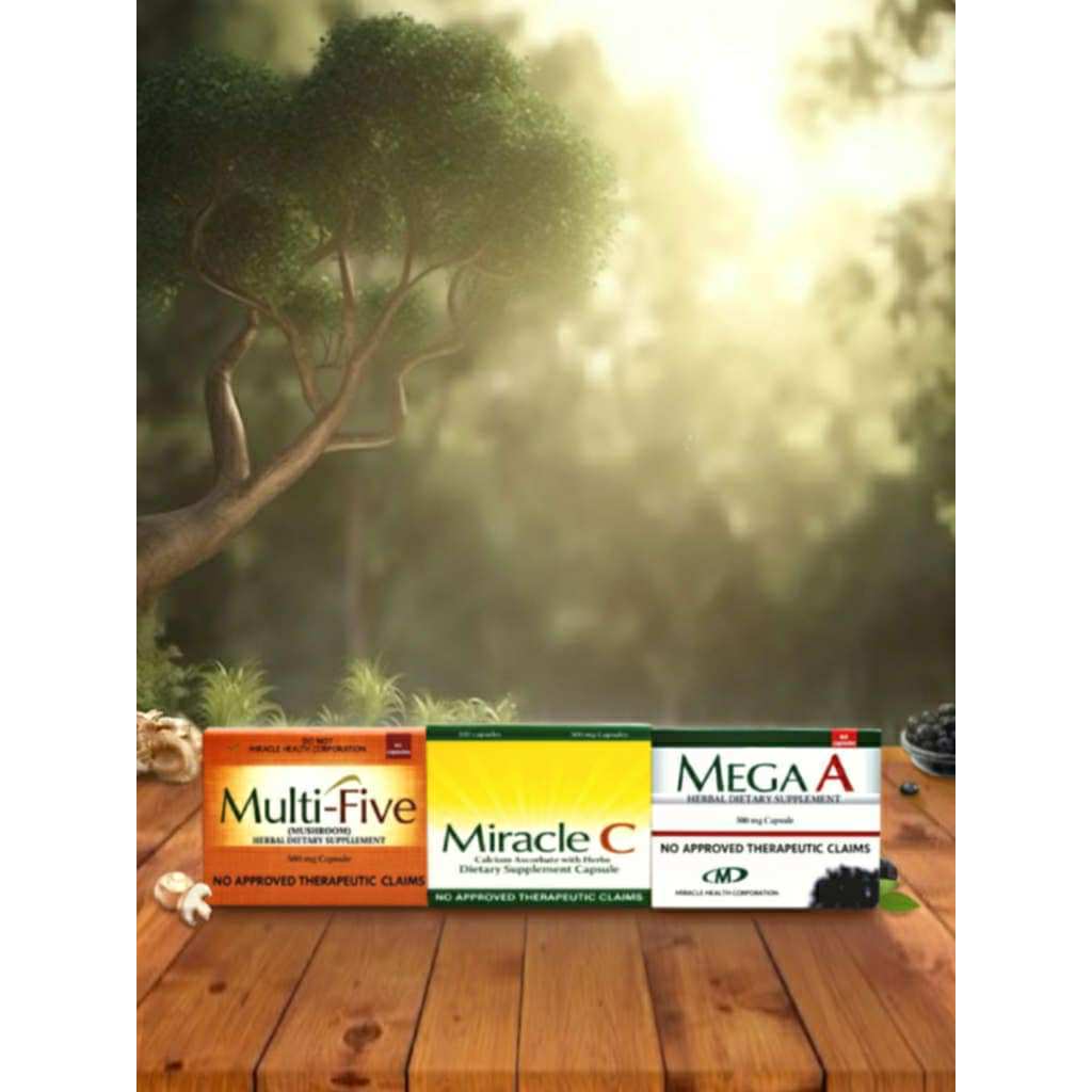 Amazing Trio Capsules (Miracle C 10 capsules, Multifive 10 capsules ...
