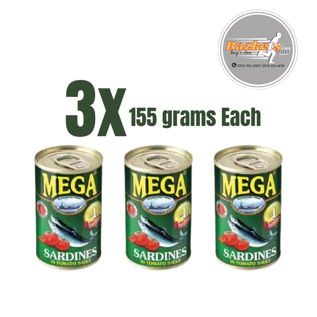 MEGA SARDINES IN TOMATO SAUCE / 155g / 3X by Bazkets | Shopee Philippines
