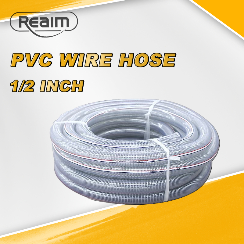 REAIM PVC Wire Hose Flexible Transparent Heavy Duty Pressure Suction ...