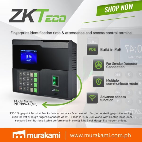 ZKTeco ZK IN05-A (MF)BIOMETRIC READER | Shopee Philippines