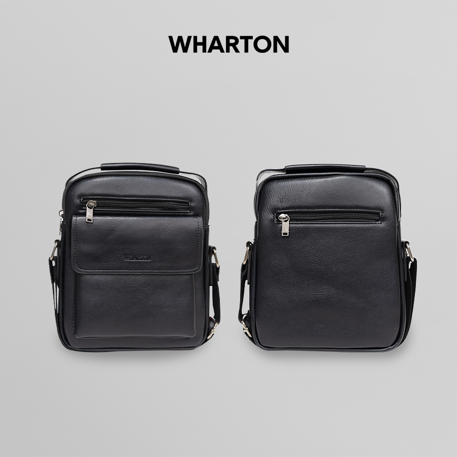 Wharton Slim Genuine Leather Sling Bag – Compact Crossbody with ...