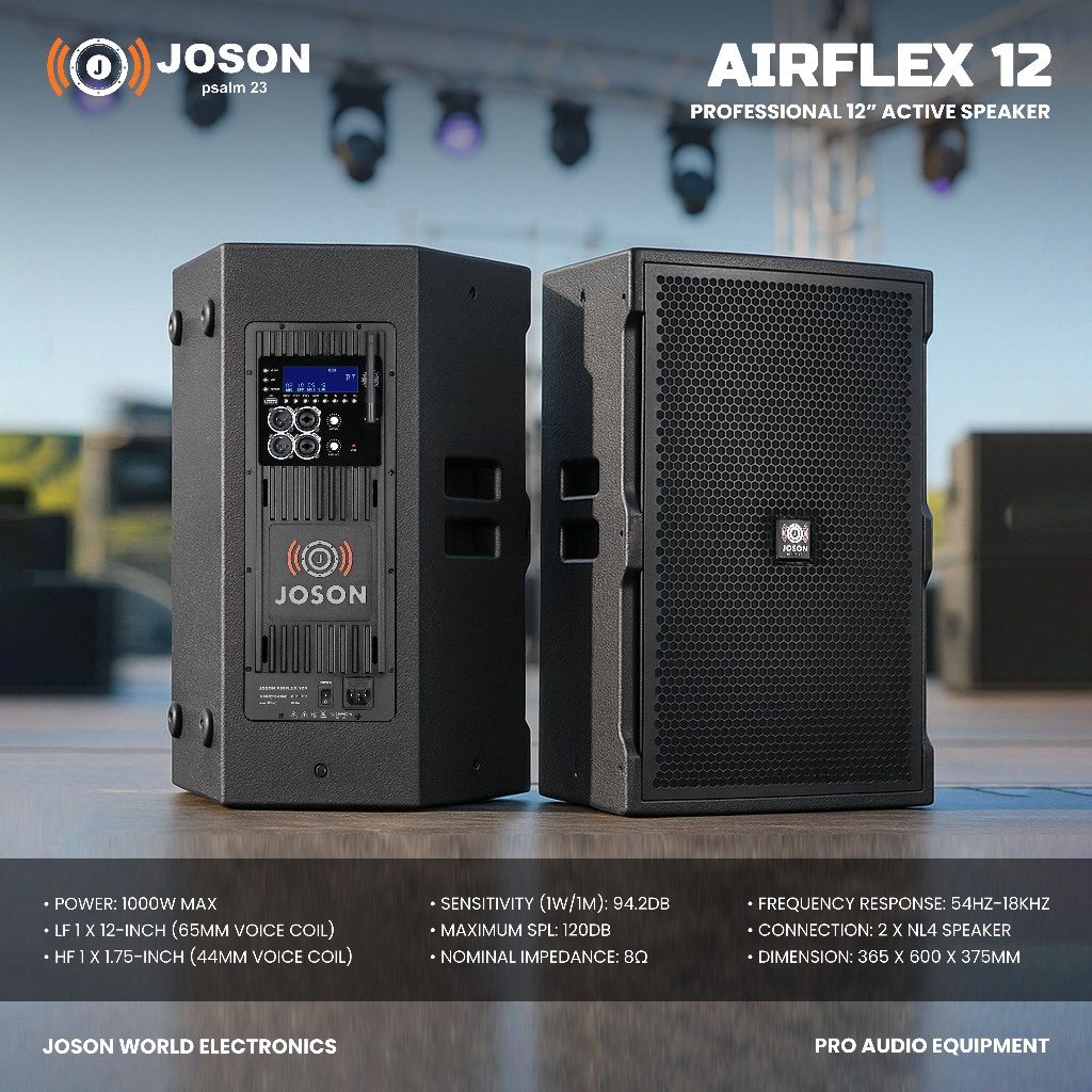Joson AIRFLEX 12 Professional Active Speaker (1 pc) | Shopee Philippines