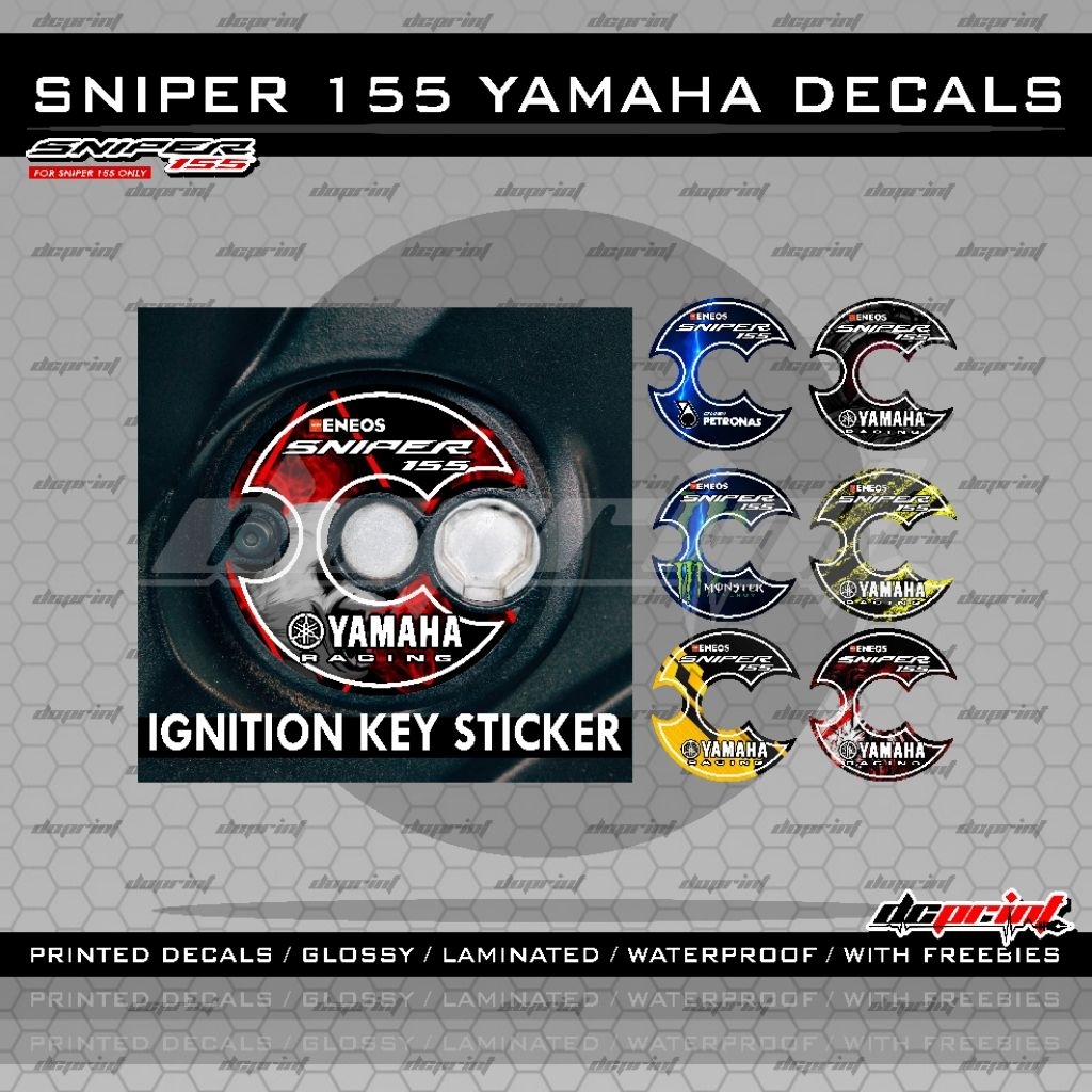 Sniper 150/155 Yamaha Ignition Key Stickers Waterproof | Shopee Philippines