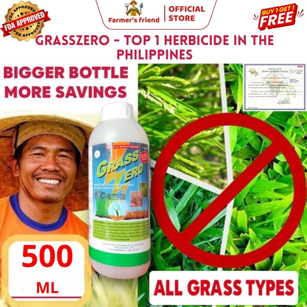 Grass Zero 1 Liter Herbicide Glyphosate | Fast-Acting Weed Killer for ...