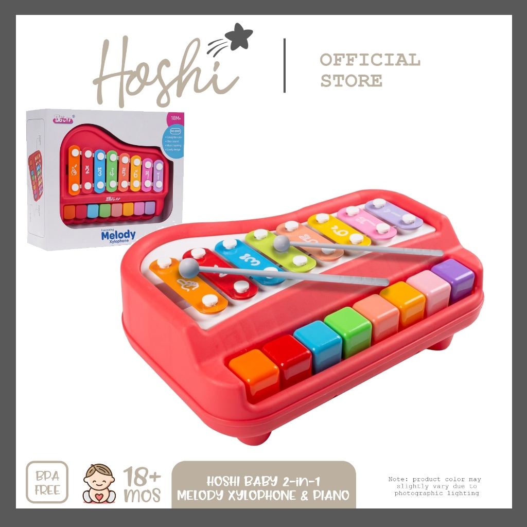 Hoshi Baby 2-in-1 Melody Xylophone and Piano, 8 Keys Educational ...