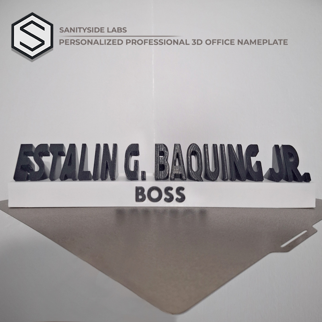 Custom 3D Office Desk Nameplate - Personalized Professional Name Tag ...