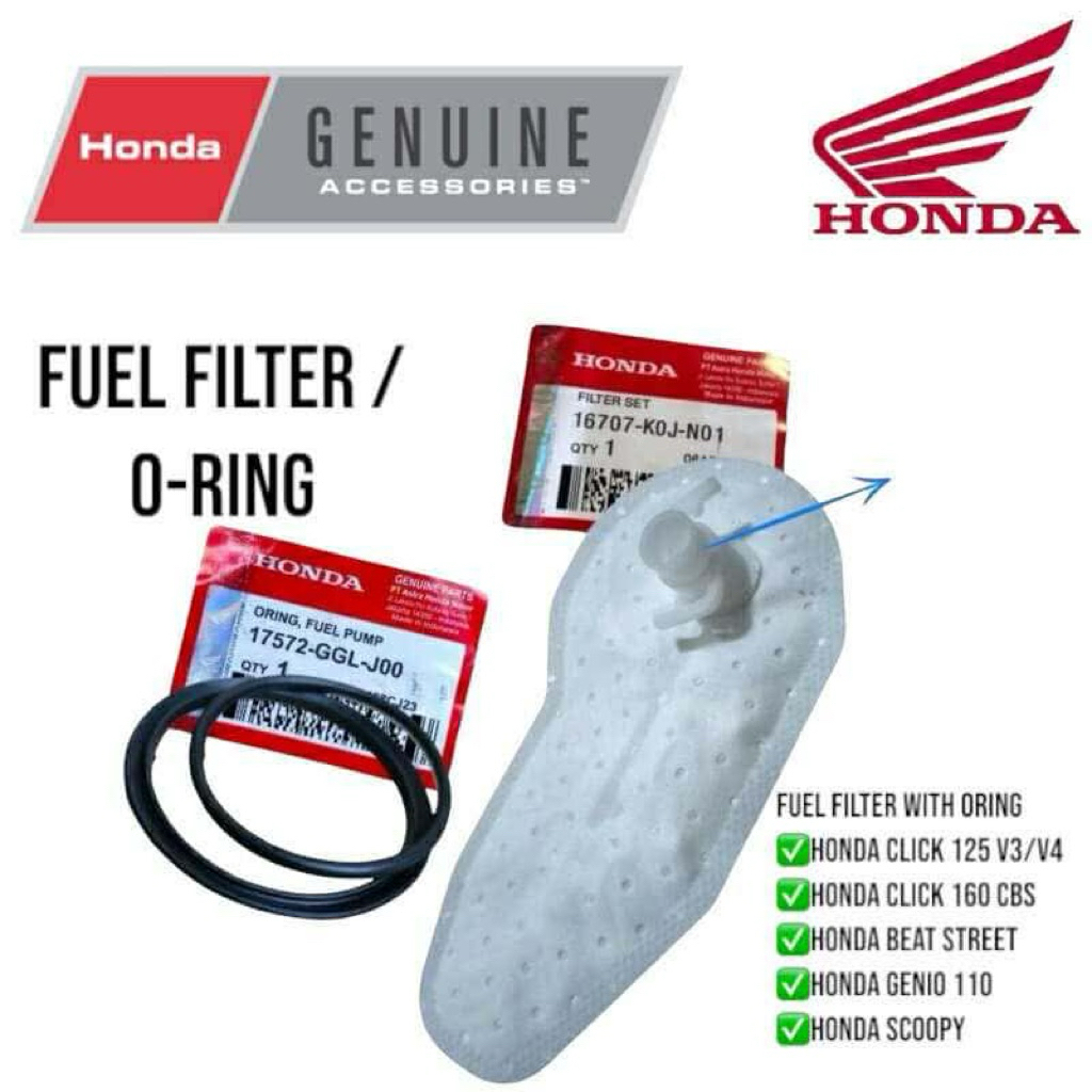HONDA FUEL FILTER AND ORING SET CLICK 125i V3| BEAT FI 125 V3| ADV 160 ...