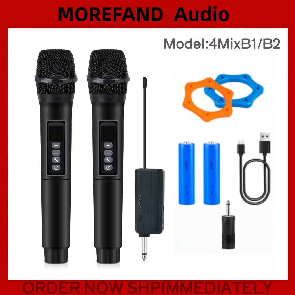 X4Mix Dual Floating Mic Wireless Microphone Dual Handheld Mic Wireless ...