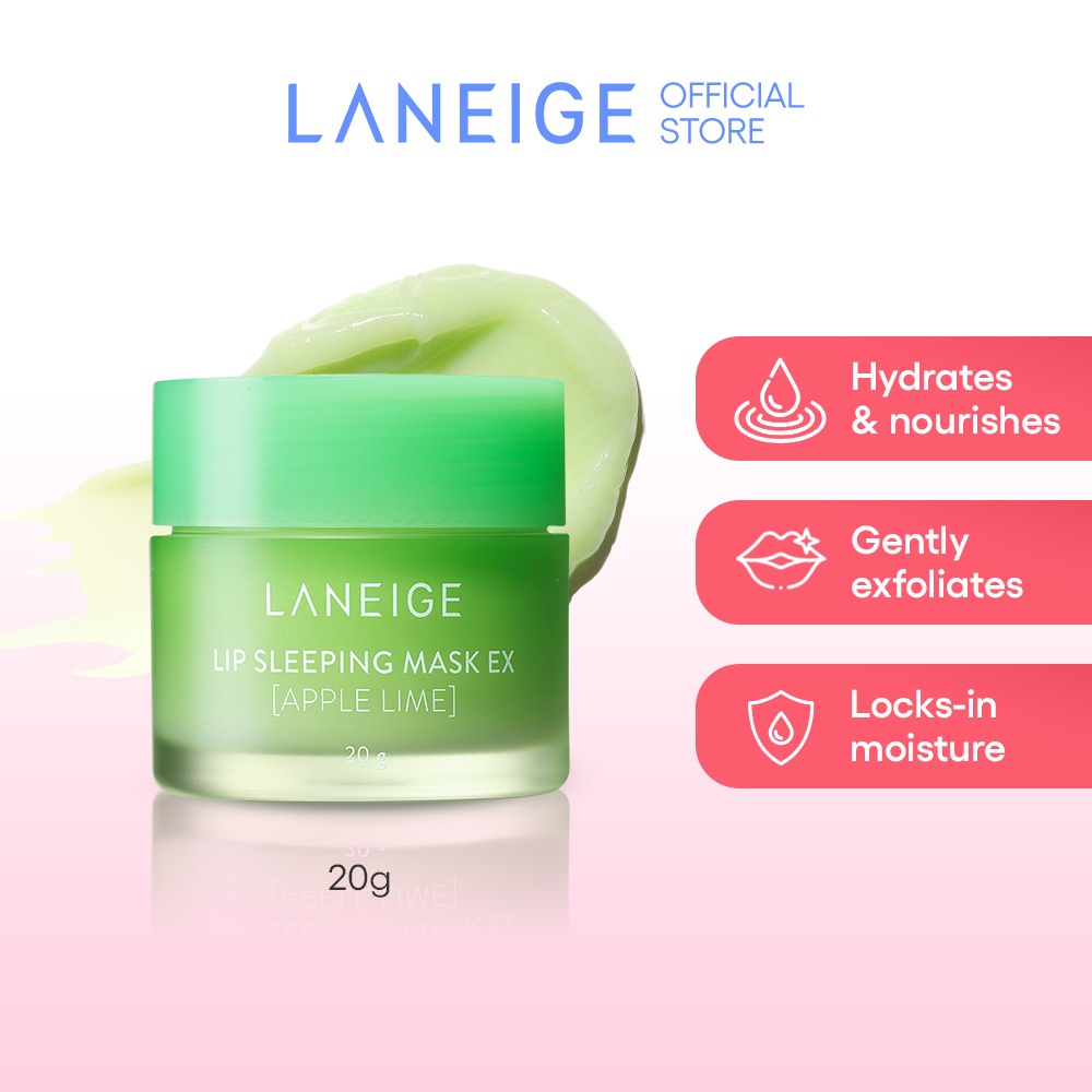 LANEIGE Lip Sleeping Mask Apple Lime 20g – Overnight Lip Balm Berry ...