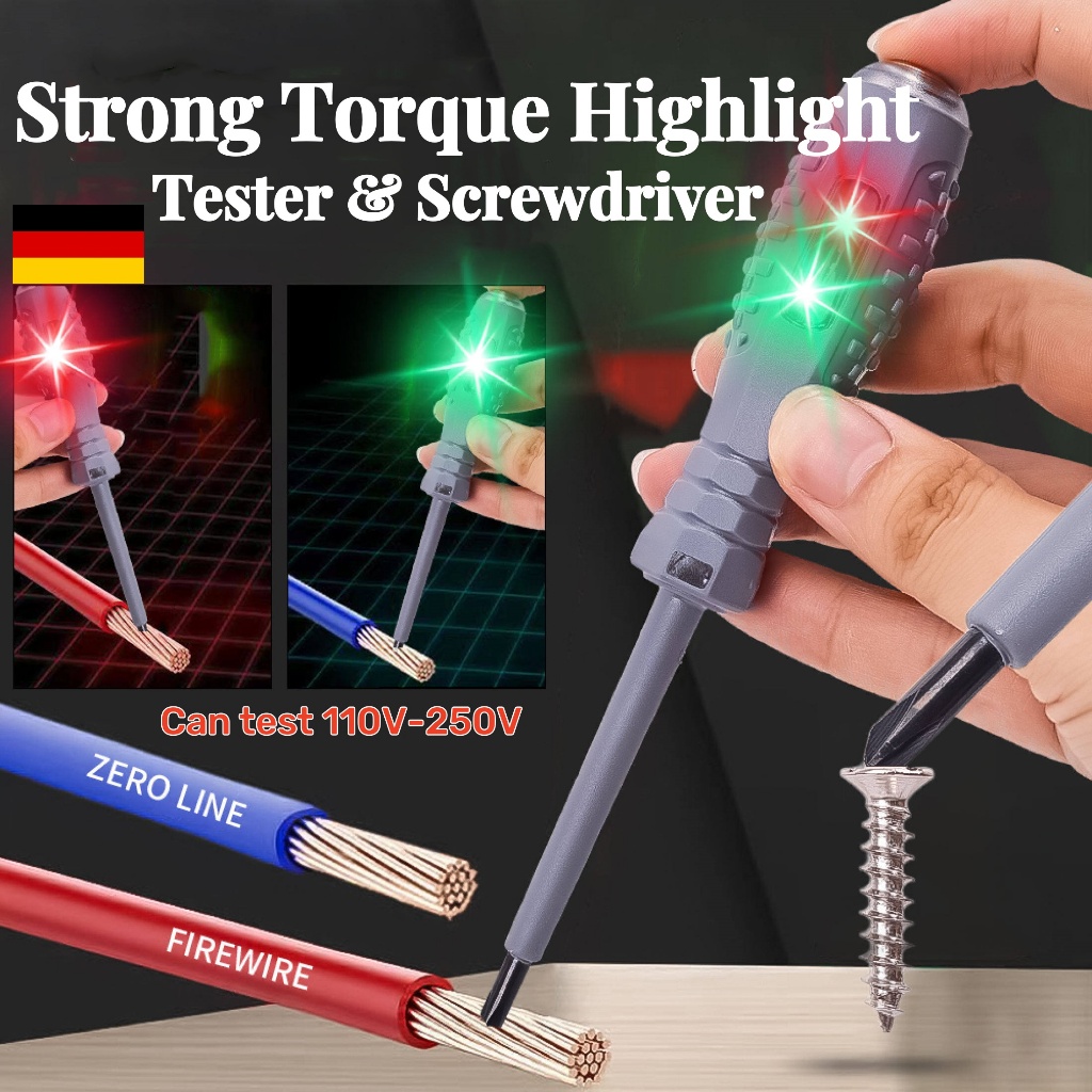 Voltage Tester Screwdriver Multifunction Electrical Test Pen Tool ...