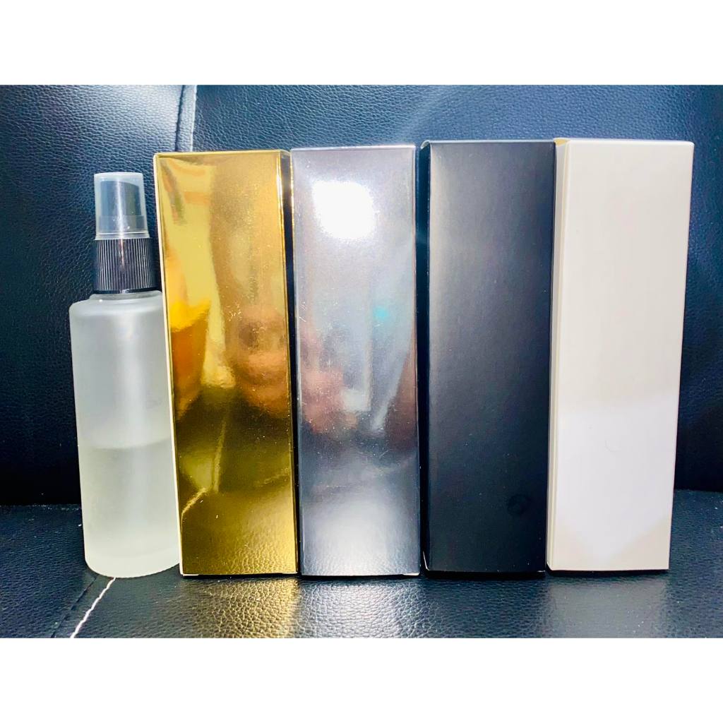5pcs 85ml Perfume Bottle Paper Cosmetic Packaging Box Silver Gold Black ...