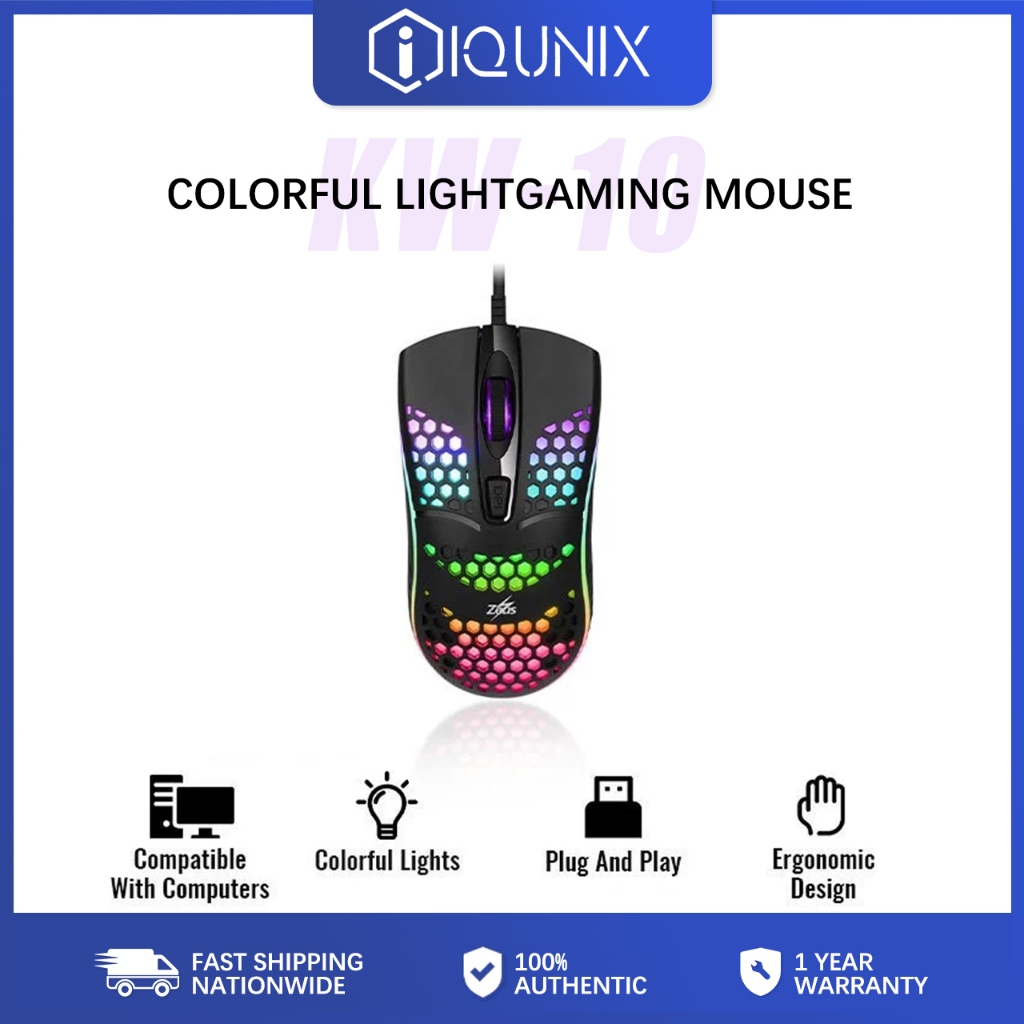 IQUNIX KW-10 ( Killa-Web ) Wired Mouse Gaming Mouse with Lightweight ...
